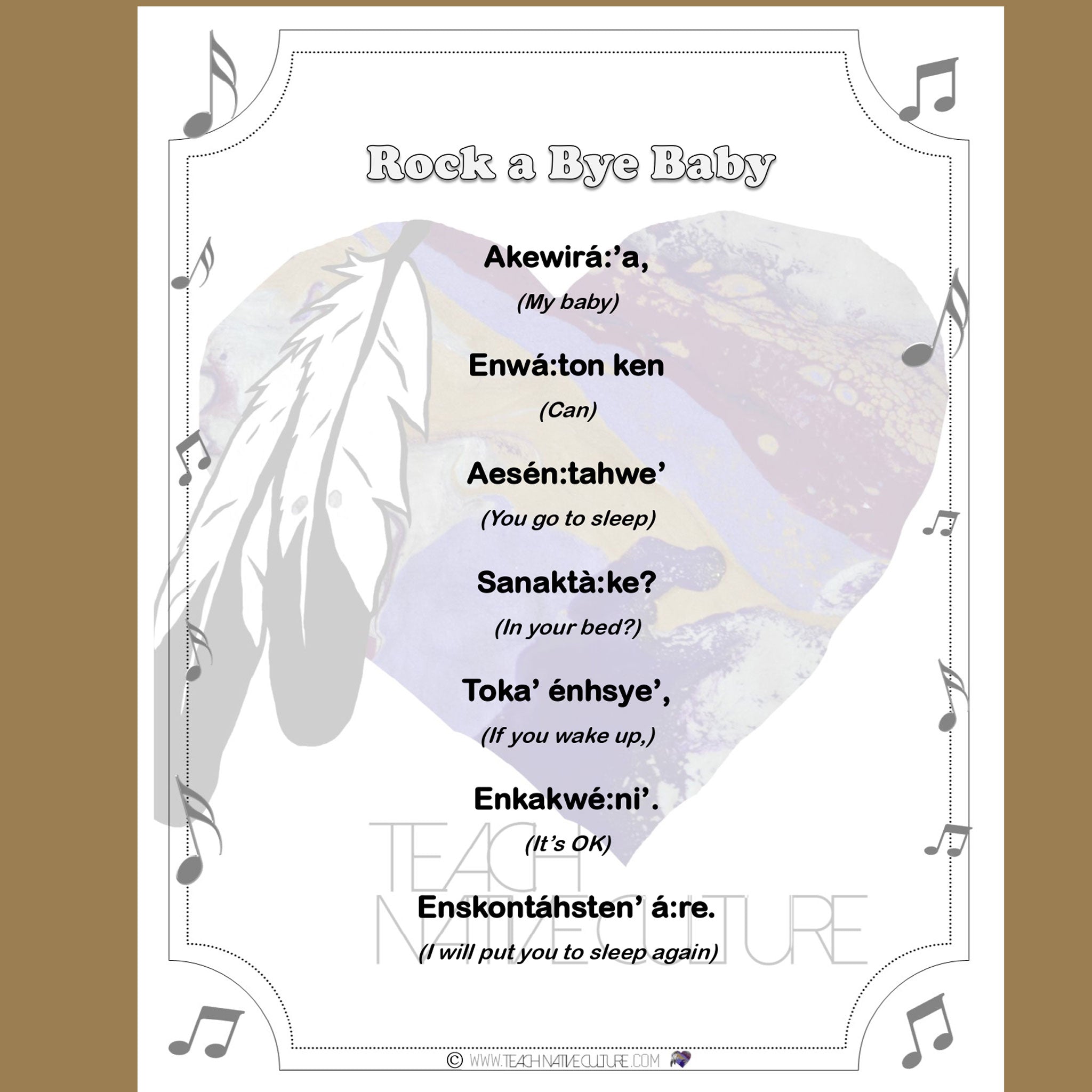 Rock a Bye Baby – Teach Native Culture