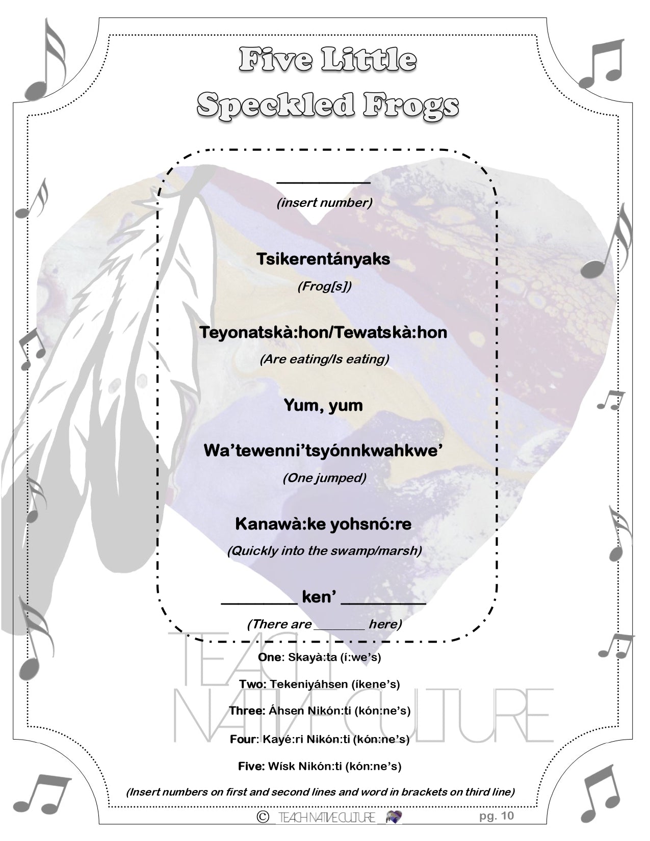 Five Little Speckled Frogs – Teach Native Culture