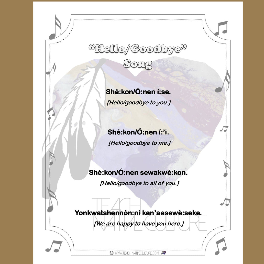 Hello/Goodbye Song – Teach Native Culture