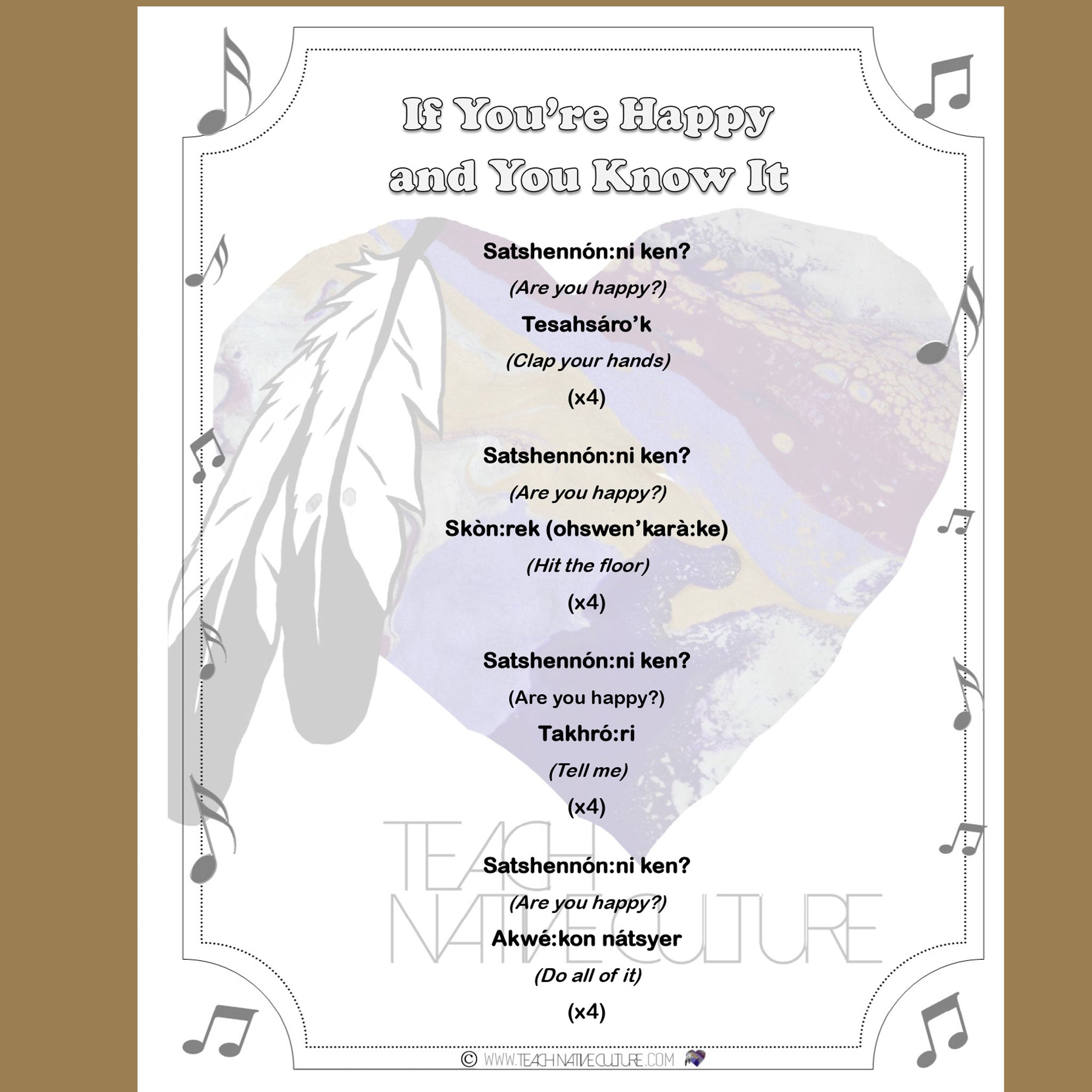 If You're Happy and You Know It – Teach Native Culture