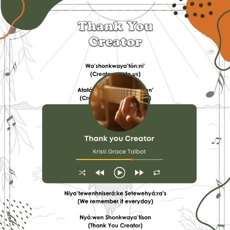 Thank You Creator – Teach Native Culture