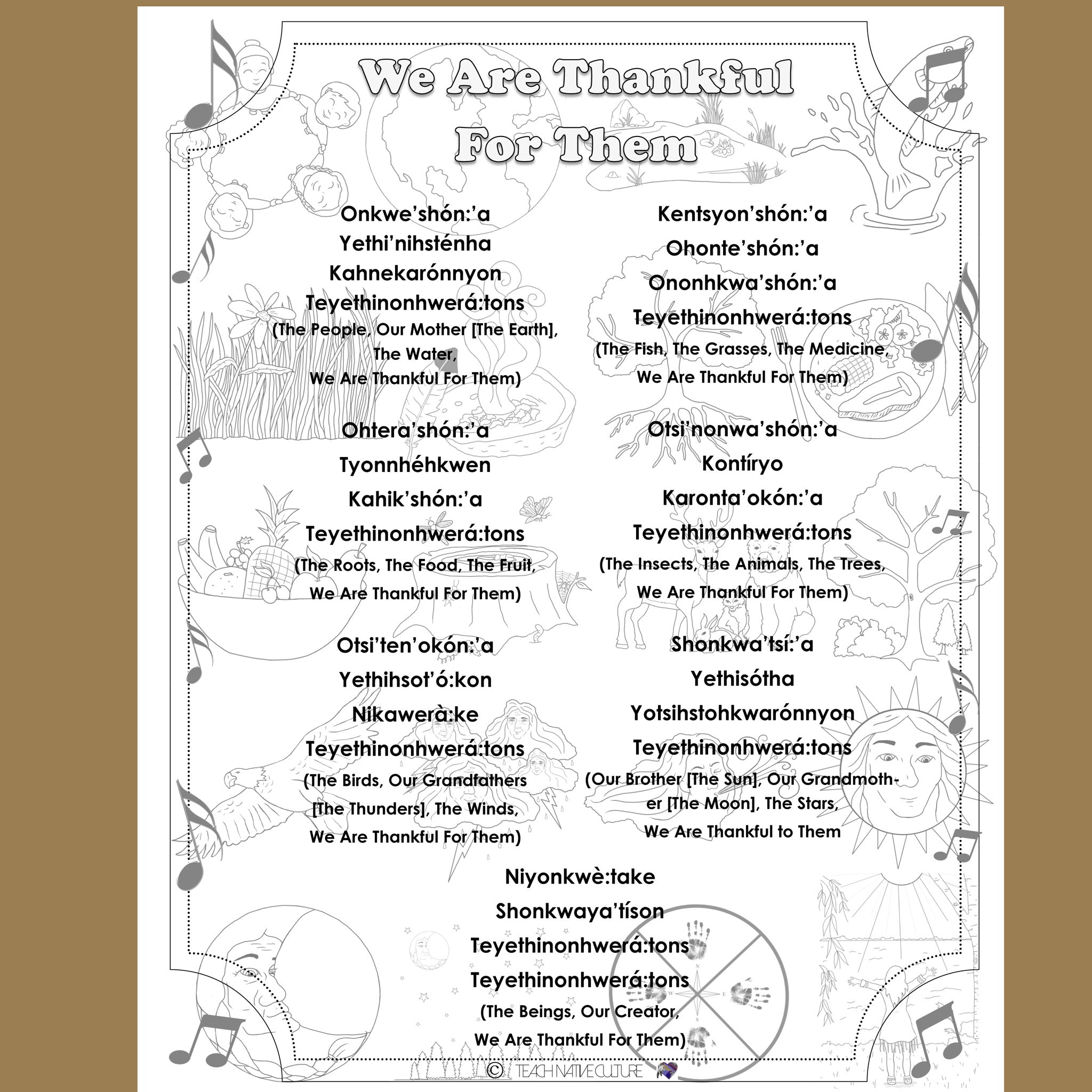 We Are Thankful For Them – Teach Native Culture